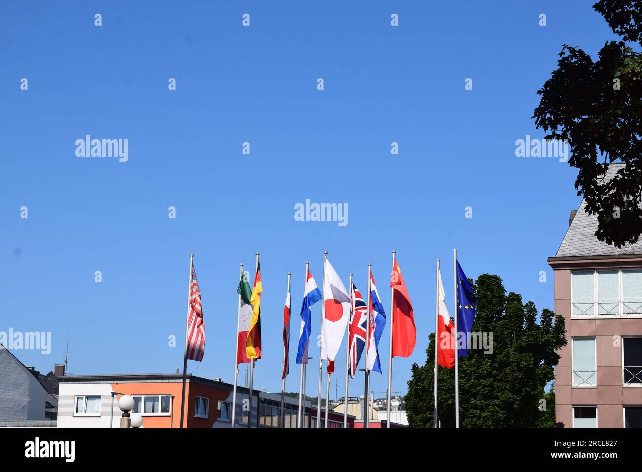 G8 summit flags hi-res stock photography and images - Alamy