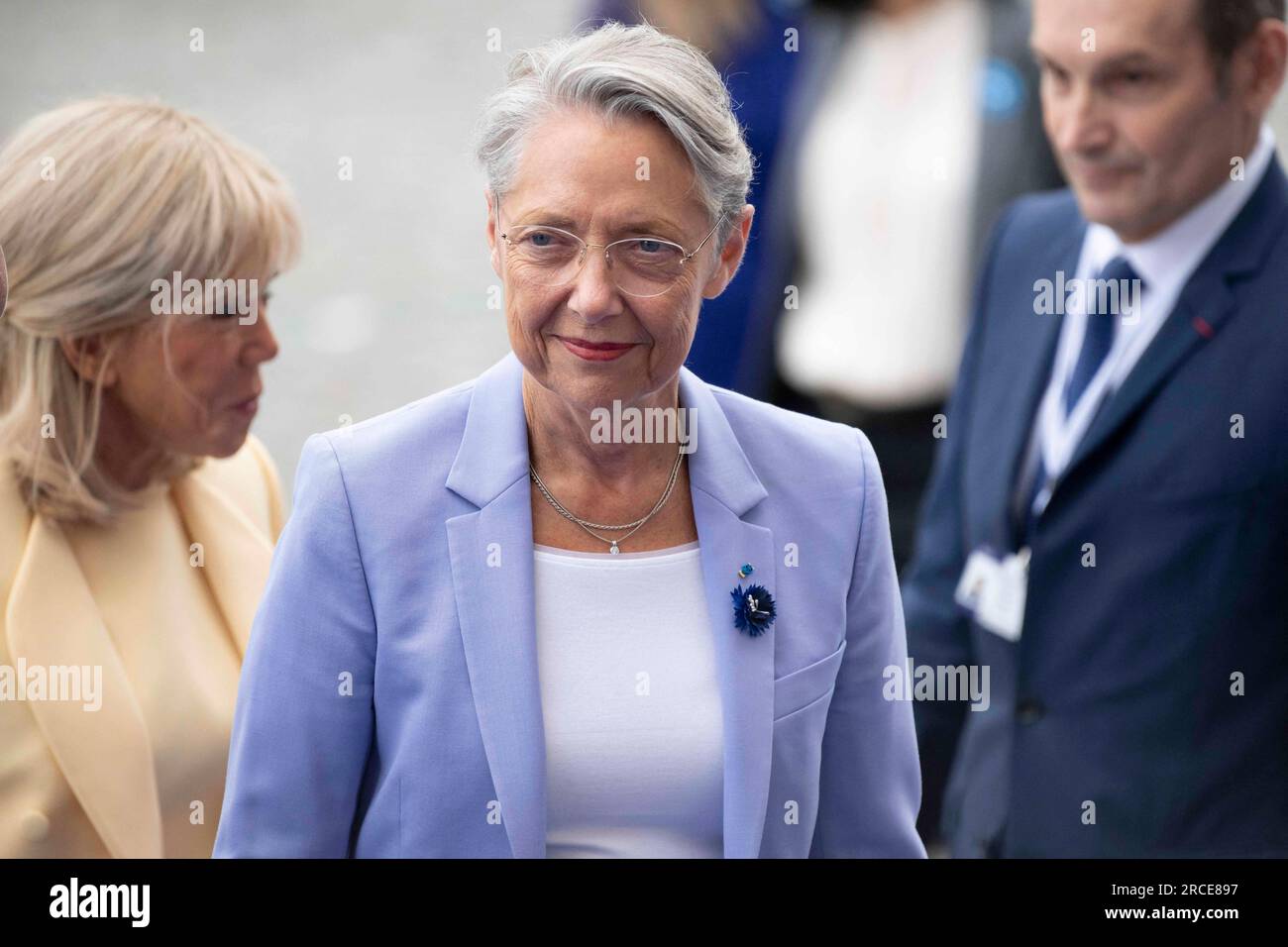 Paris, France, July 14, 2023. French Prime Minister Elisabeth Borne and ...