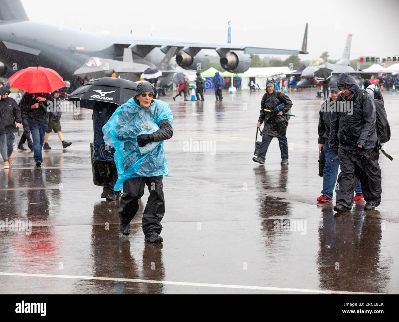 Fairford, UK. 14th July, 2023. People headed home from the RAF Fairford ...