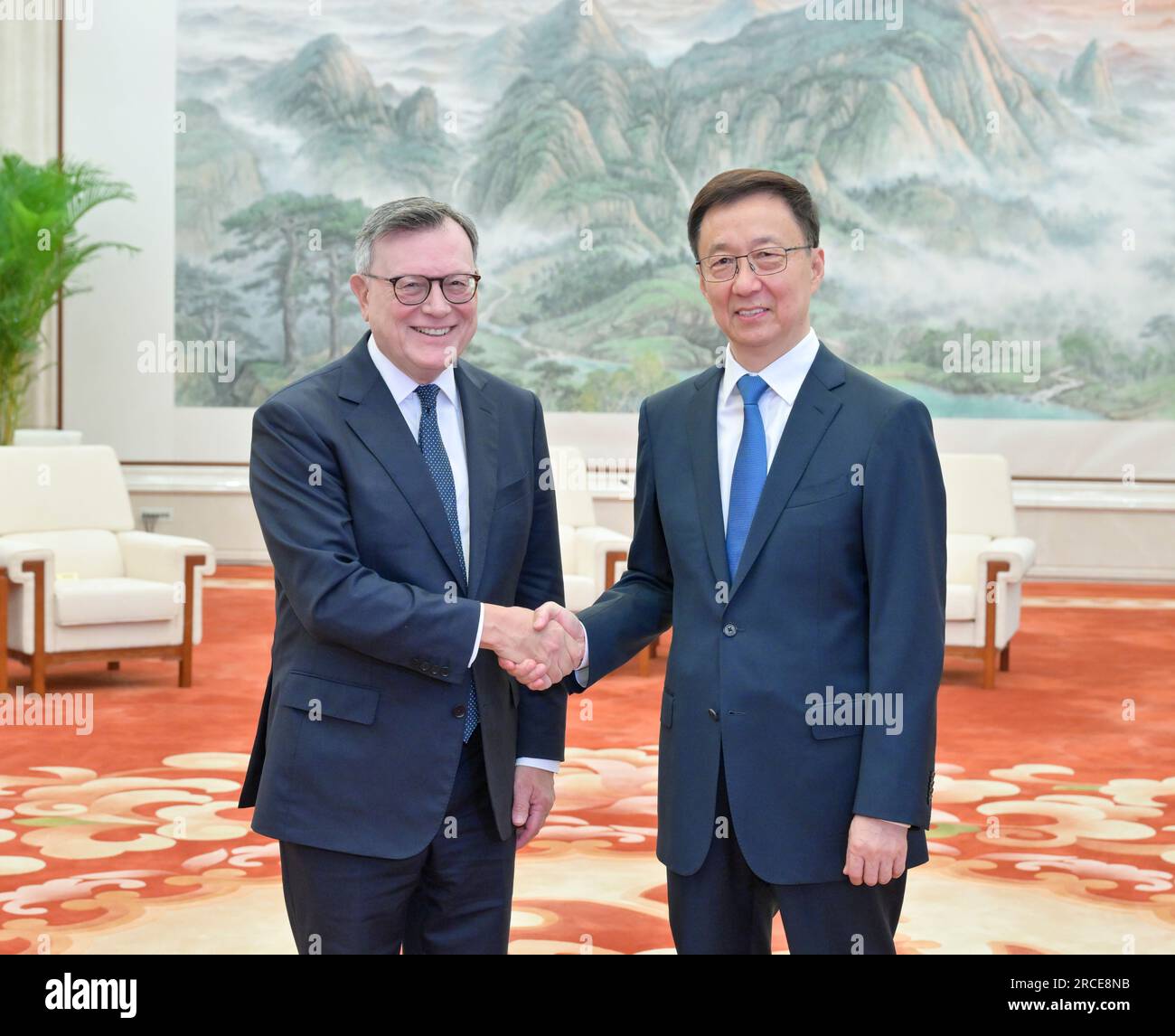 Beijing, China. 14th July, 2023. Chinese Vice President Han Zheng meets ...