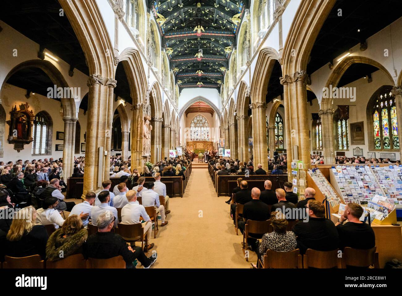 The funeral service for Barnaby Webber at Taunton Minster in Taunton ...