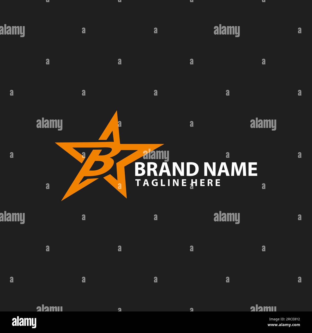 letter B with star racing logo design vector Stock Vector Image & Art ...