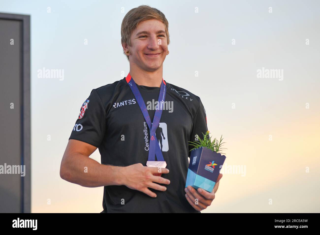Marin Rantes (Croatia, bronze medal). BMX Freestyle men. European ...