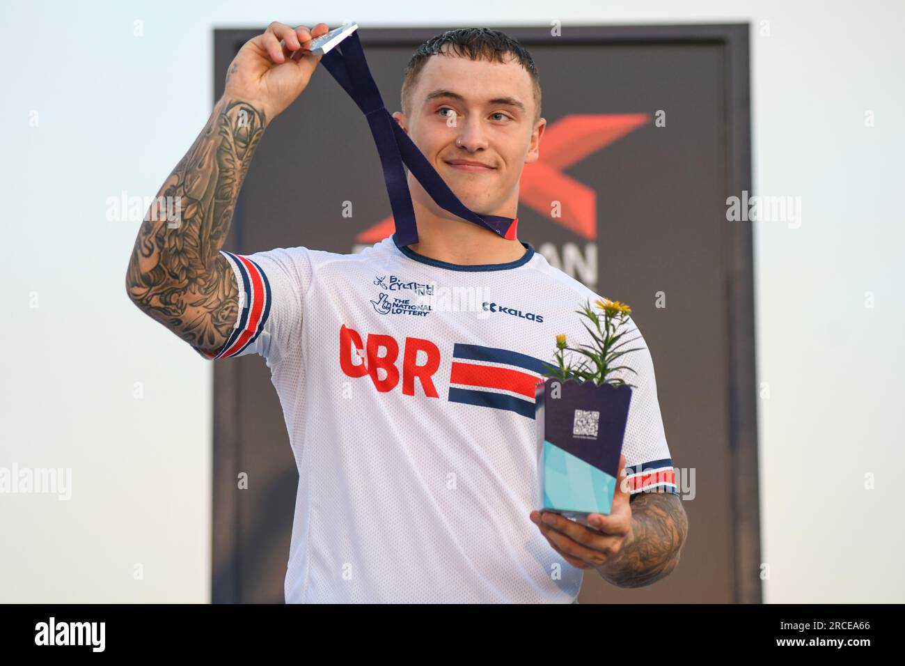 Kieran Reilly (Great Britain, silver medal). BMX Freestyle men ...