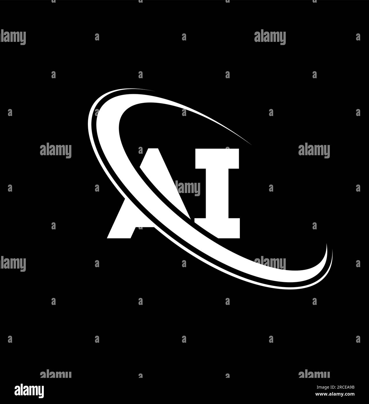AI logo. A I design. White AI letter. AI/A I letter logo design ...