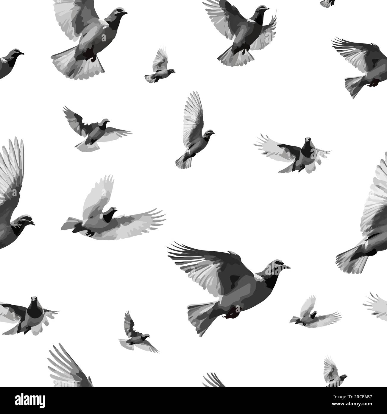 Doves seamless pattern. Vector illustration Stock Vector Image & Art ...