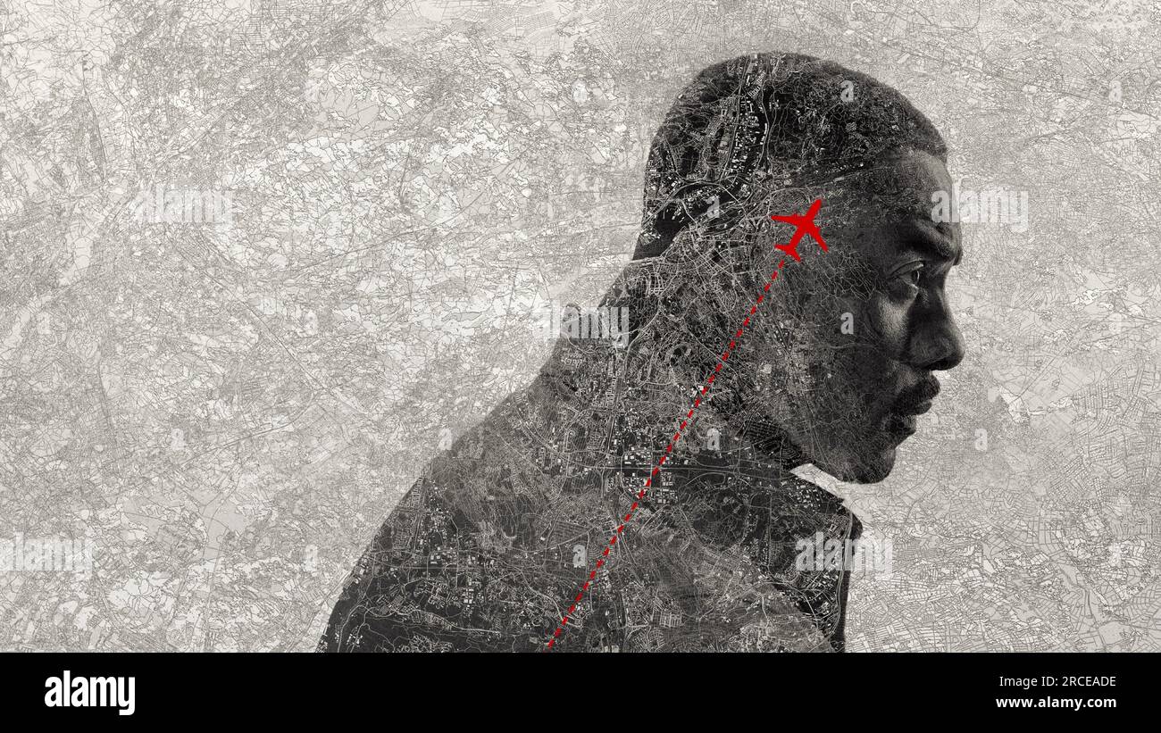 IDRIS ELBA in HIJACK (2023), directed by JIM FIELD SMITH. Credit ...