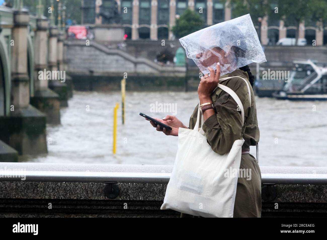 Westminster, London, UK. 14th July 2023. UK Weather: overcast and ...