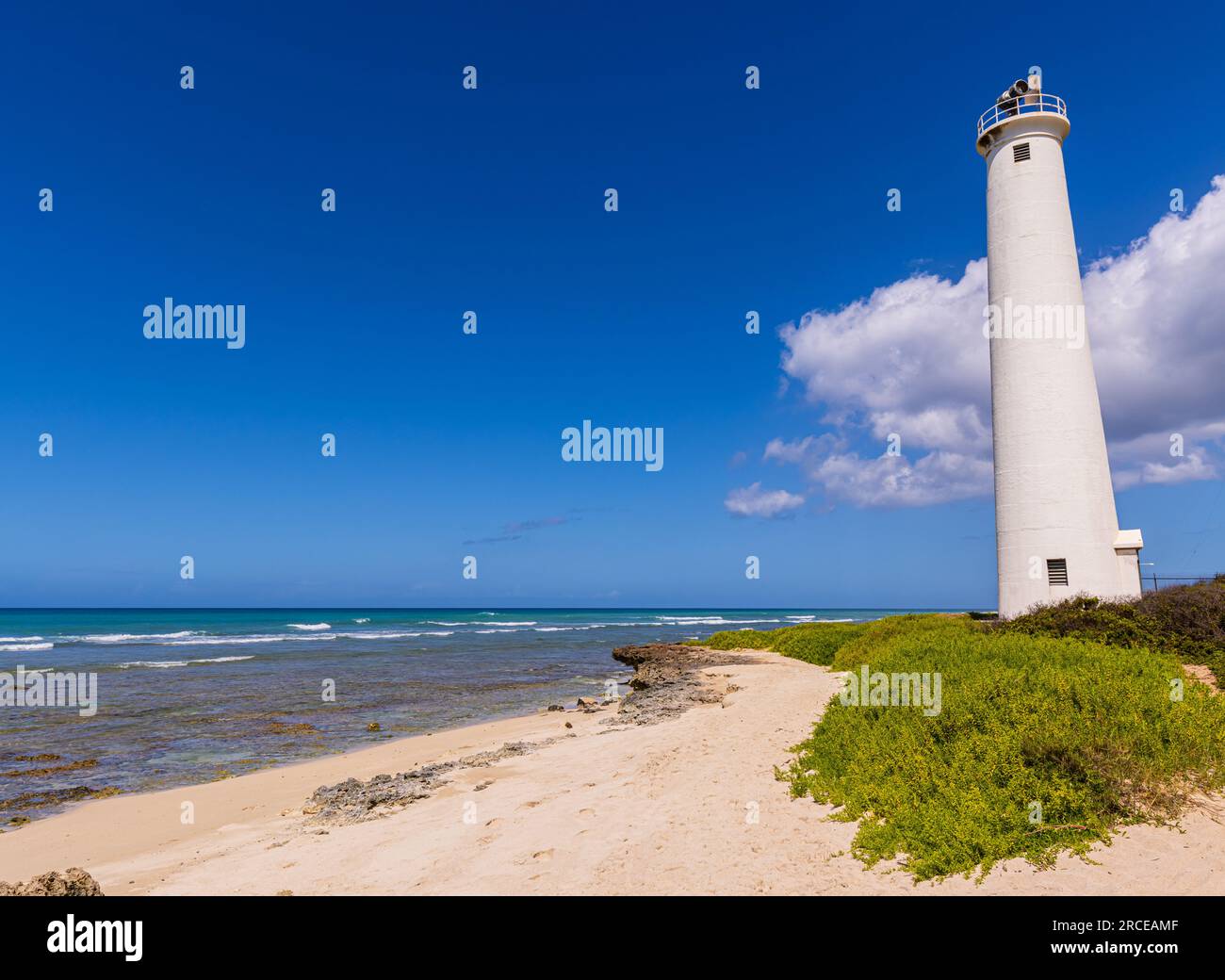 Historic Barbers Point Lighthouse on The Southwest Tip of Oahu, Hawaii ...