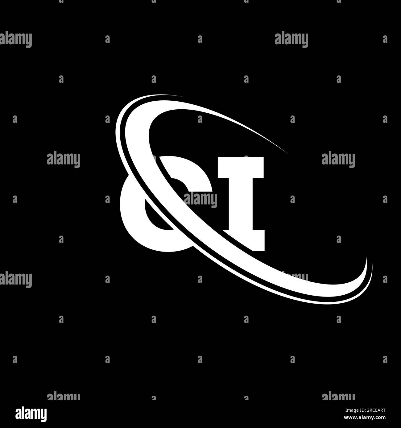 CI logo. C I design. White CI letter. CI/C I letter logo design ...