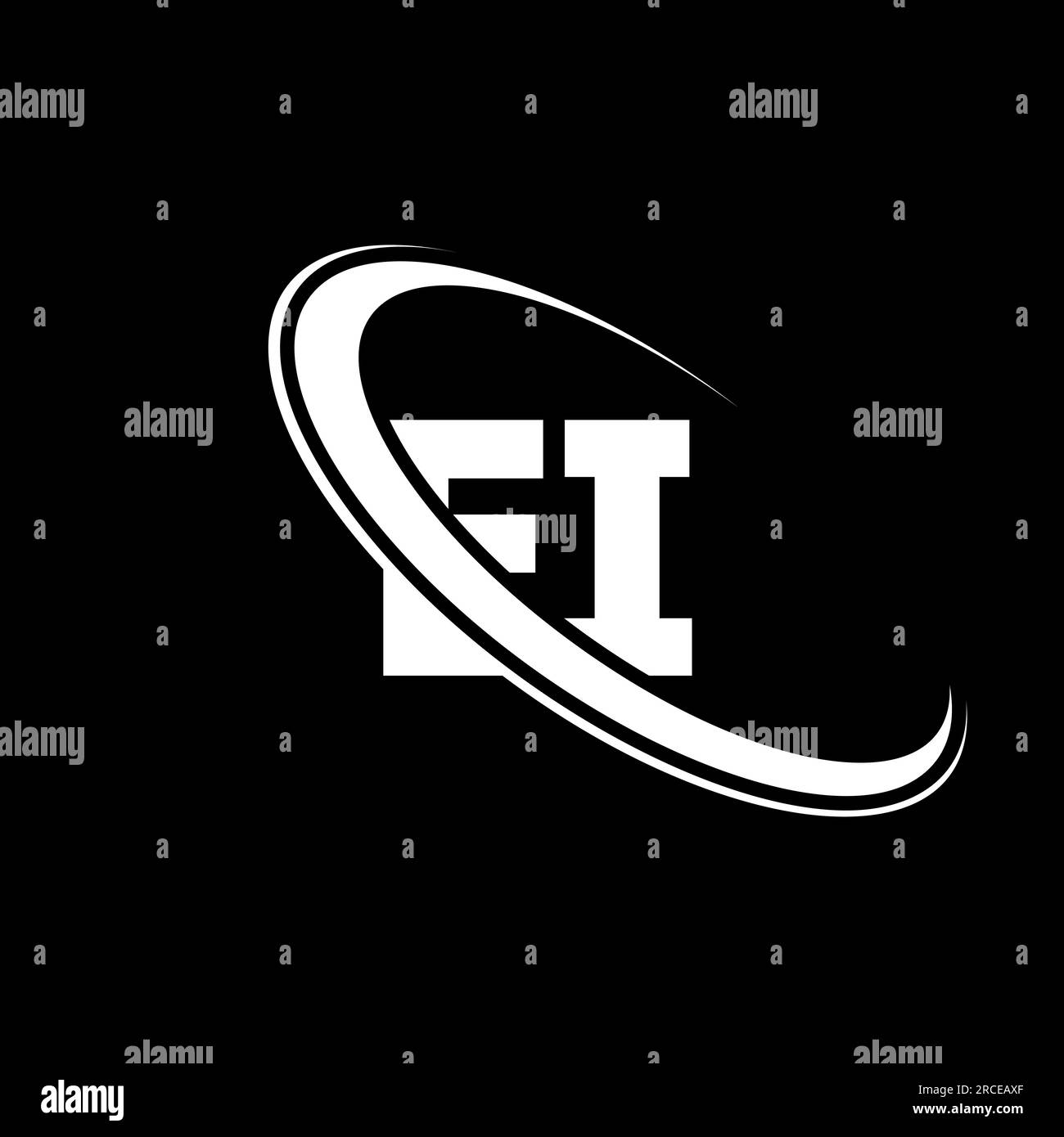 EI logo. E I design. White EI letter. EI/E I letter logo design ...