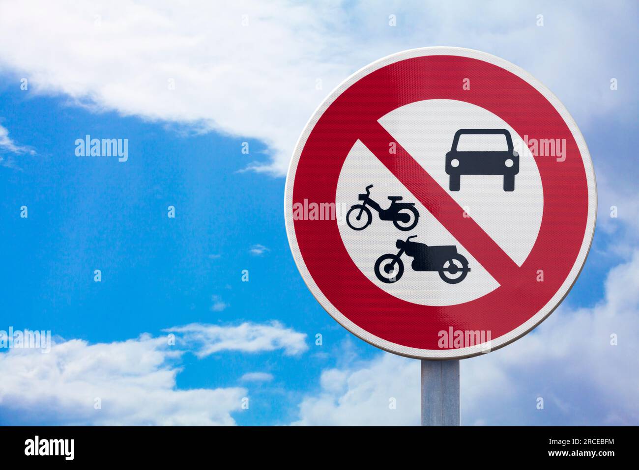 No motorcycles no car sign hi-res stock photography and images - Alamy