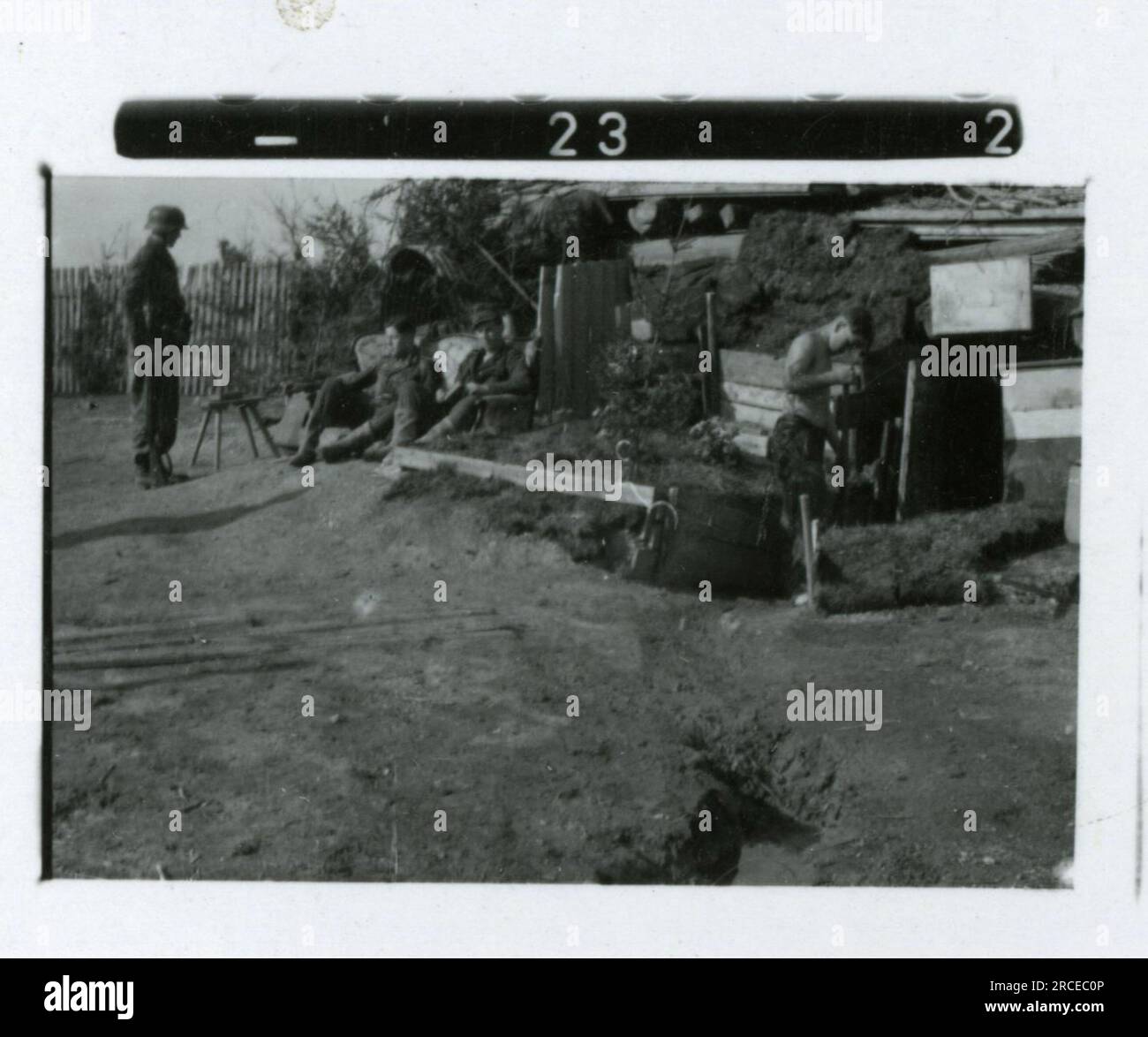 SS Photographer Fabiger, SS-Panzerkorps, Narva, 1944 Daily activities, unit in winter position ...