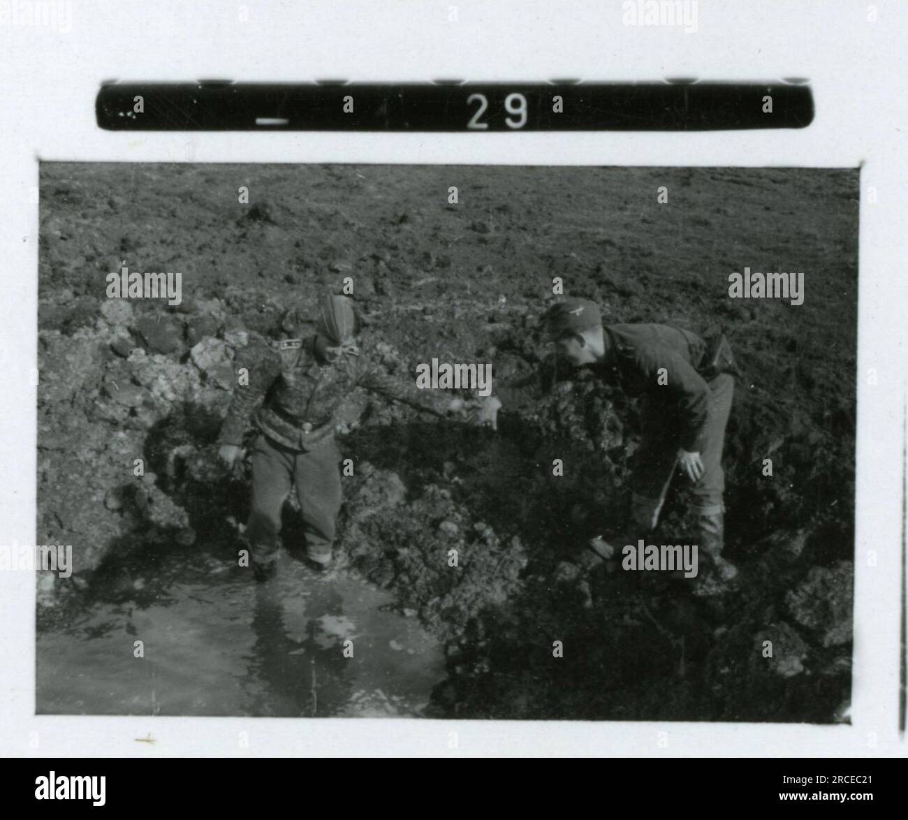 SS Photographer Fabiger, SS-Panzerkorps, Narva, 1944 Daily activities, unit in winter position ...