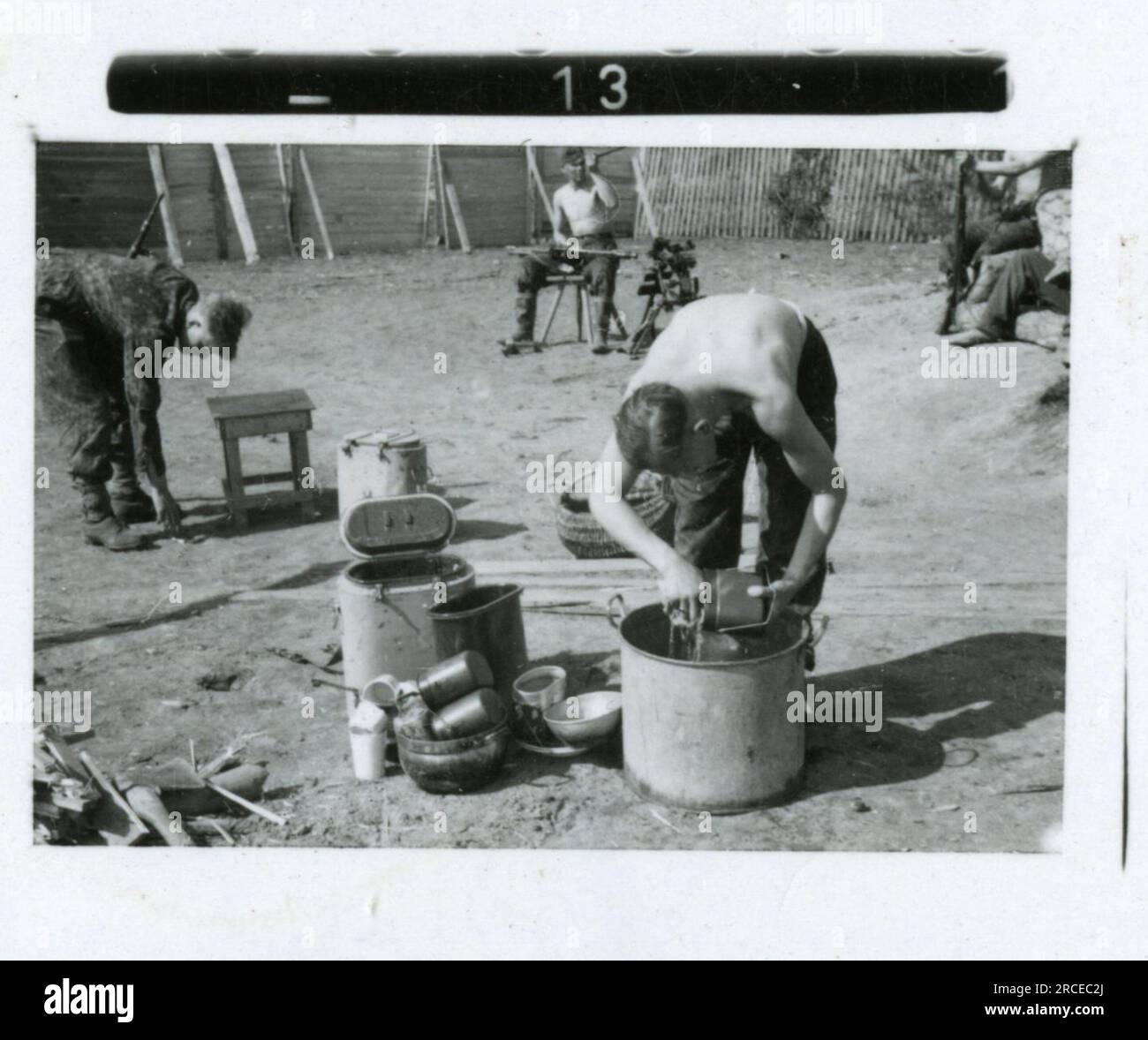 SS Photographer Fabiger, SS-Panzerkorps, Narva, 1944 Daily activities, unit in winter position ...