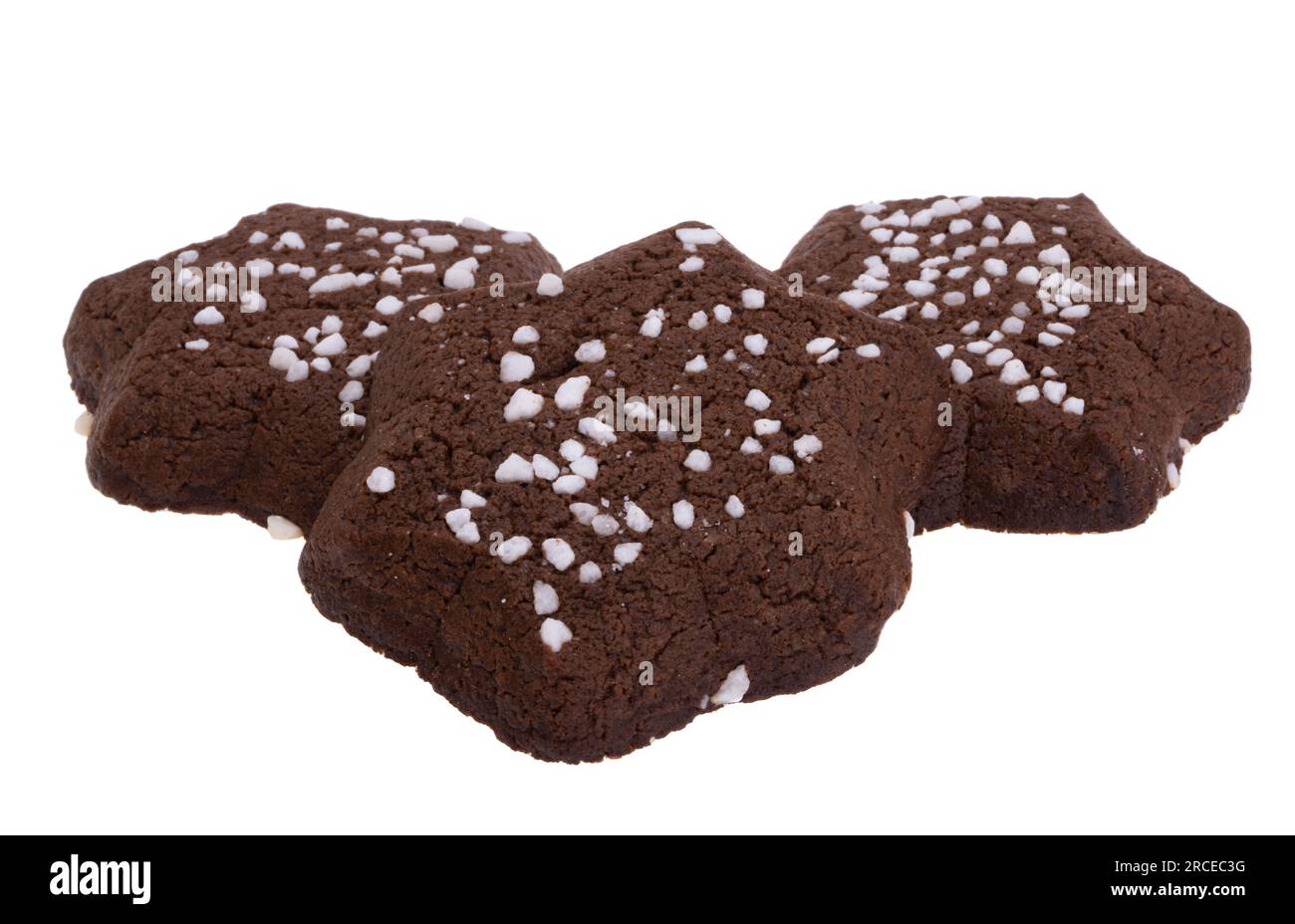 chocolate biscuits isolated on white background Stock Photo - Alamy