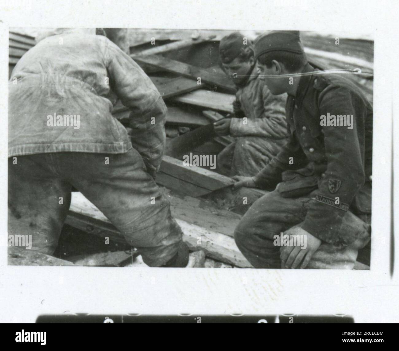 SS Photographer Fabiger, SS-Panzerkorps, Narva, 1944 Daily activities, unit in winter position ...