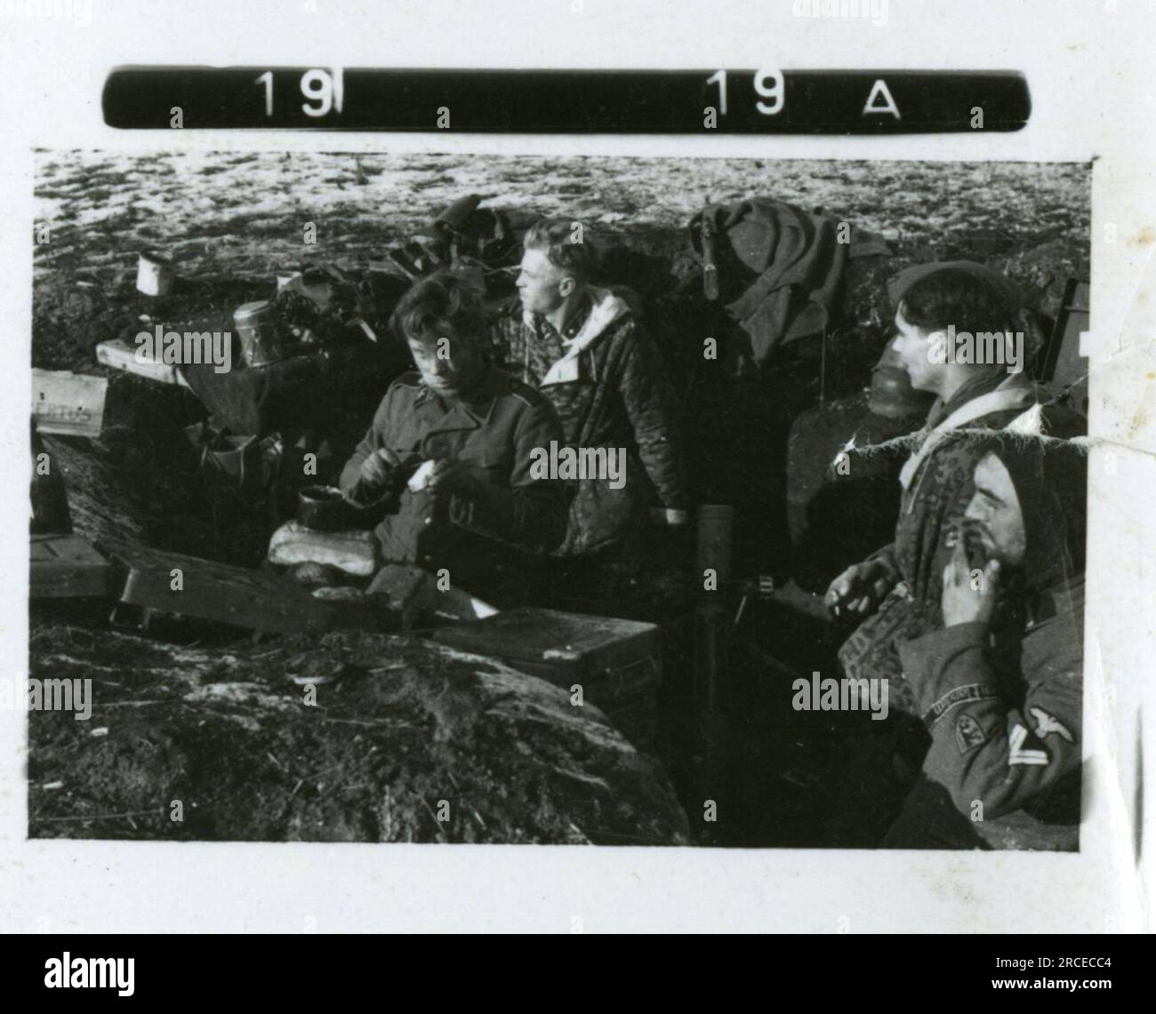 SS Photographer Fabiger, SS-Panzerkorps, Narva, 1944 Daily activities, unit in winter position ...