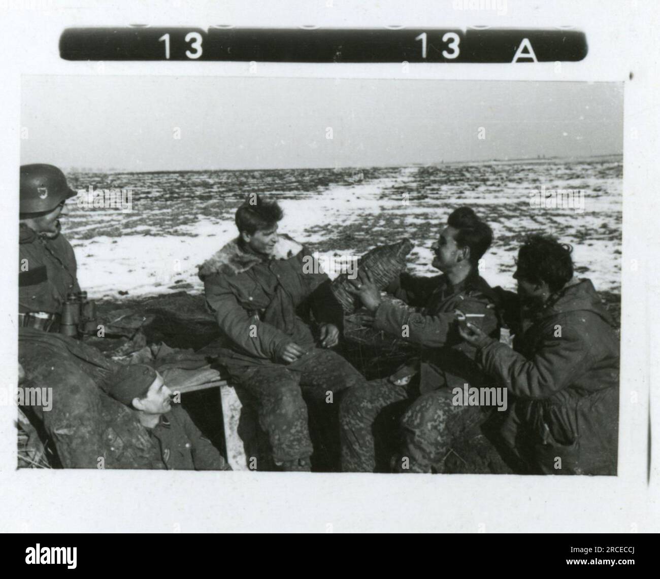 SS Photographer Fabiger, SS-Panzerkorps, Narva, 1944 Daily activities, unit in winter position ...