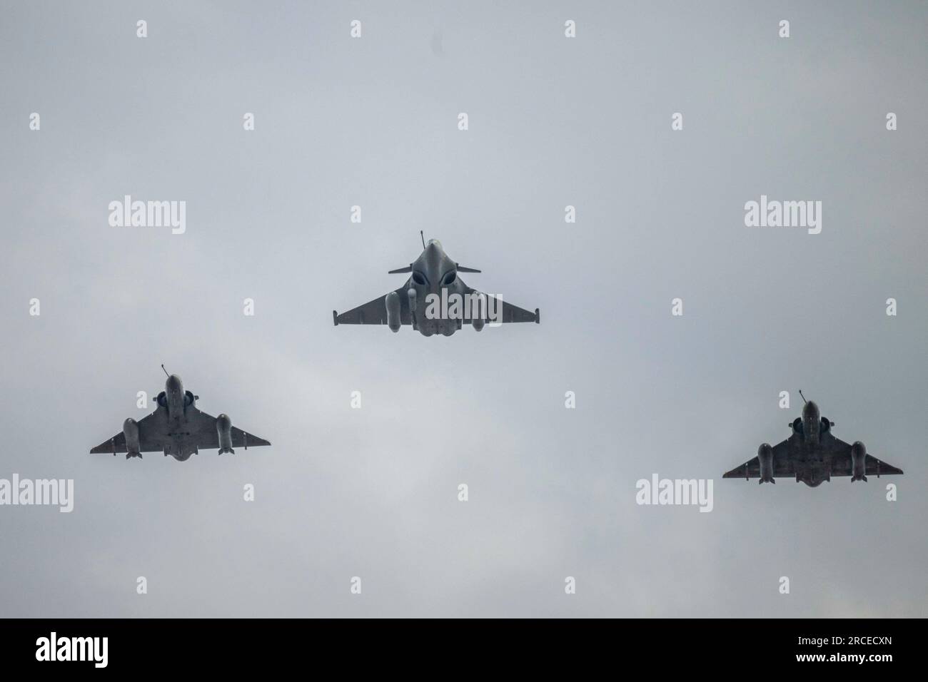 Paris, France. 14th July, 2023. Royal Air Force (RAF) Eurofighter Typhoon multirole fighter ...