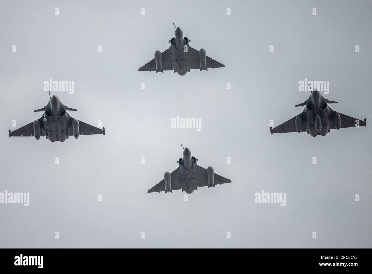 Paris, France. 14th July, 2023. Royal Air Force (RAF) Eurofighter Typhoon multirole fighter ...