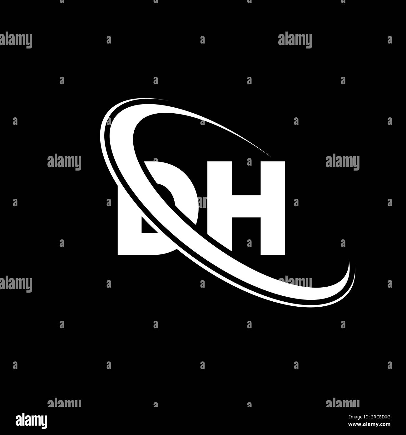 DH logo. D H design. White DH letter. DH/D H letter logo design ...