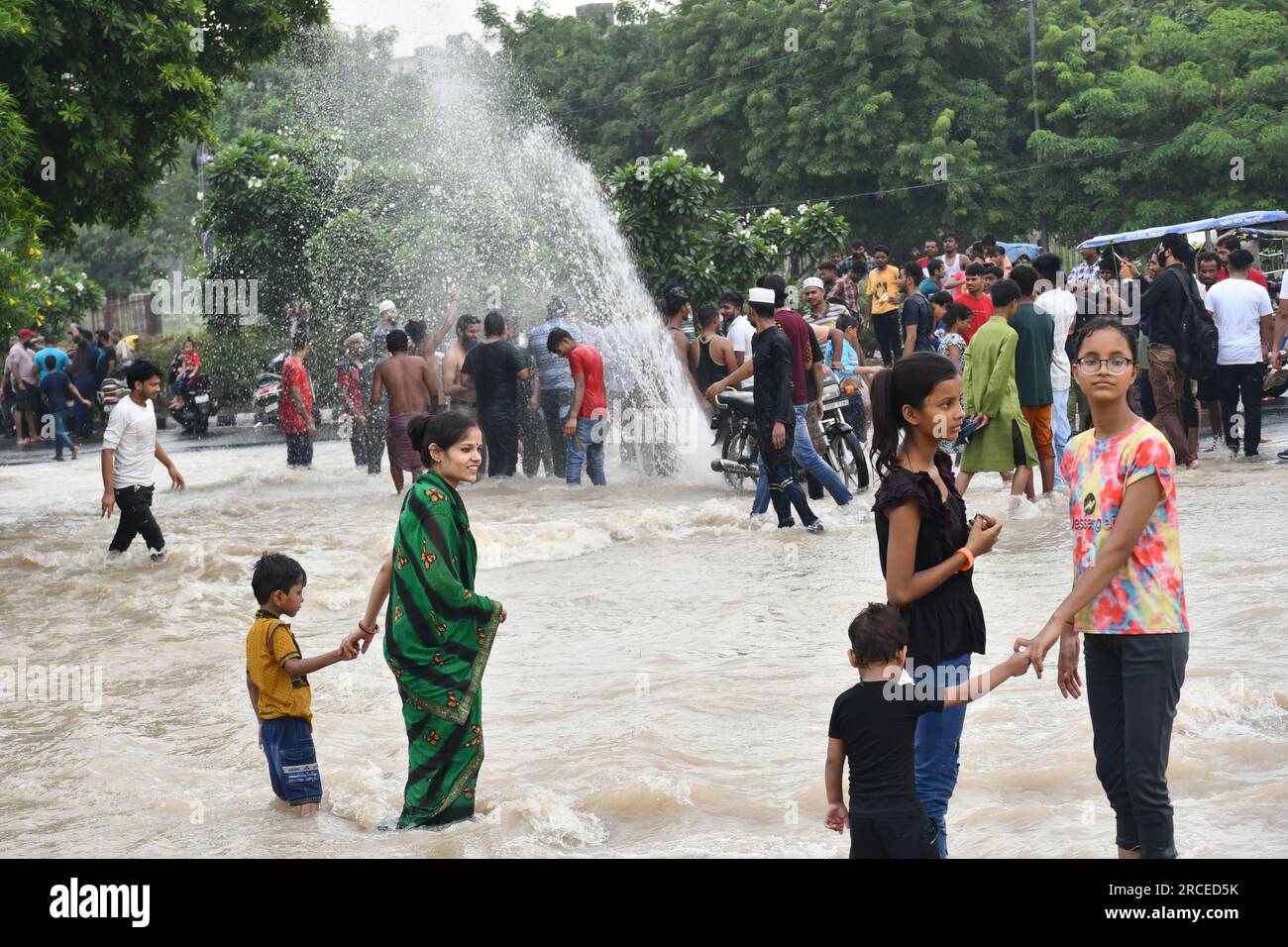 New Delhi, Delhi, India. 14th July, 2023. People enjoying, fun and ...