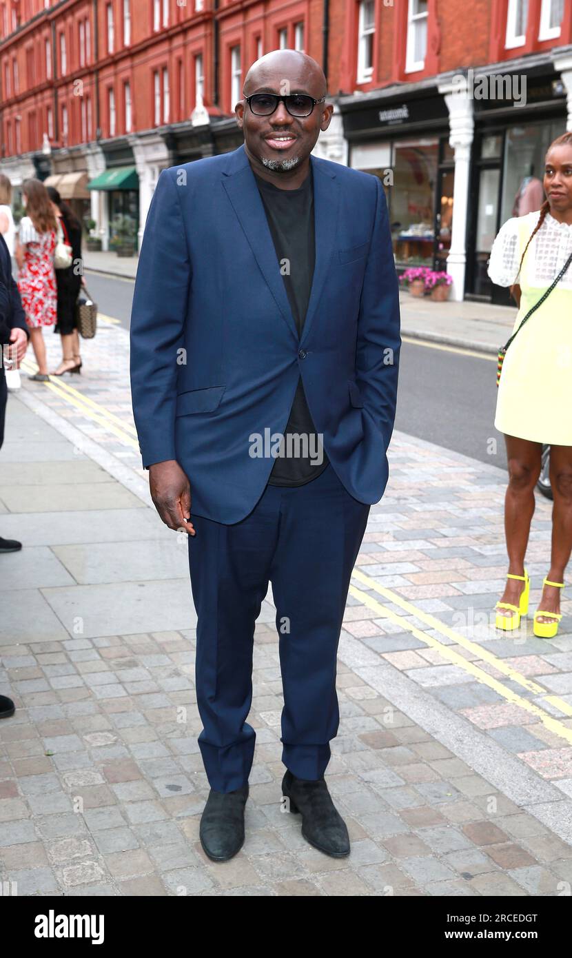 Edward Enninful arrives at the British Vogue x self-portrait Summer ...