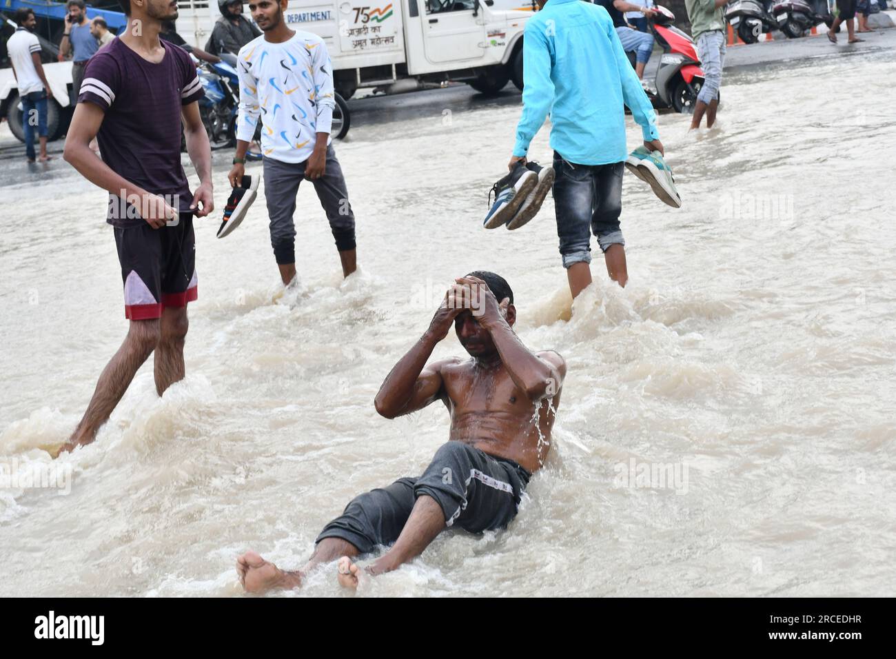New Delhi, Delhi, India. 14th July, 2023. People enjoying, fun and ...
