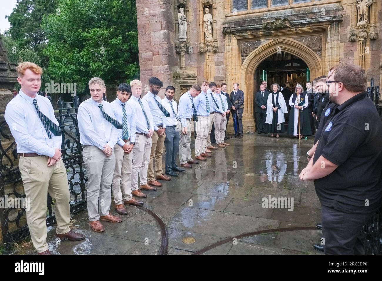 The funeral service for Barnaby Webber at Taunton Minster in Taunton ...