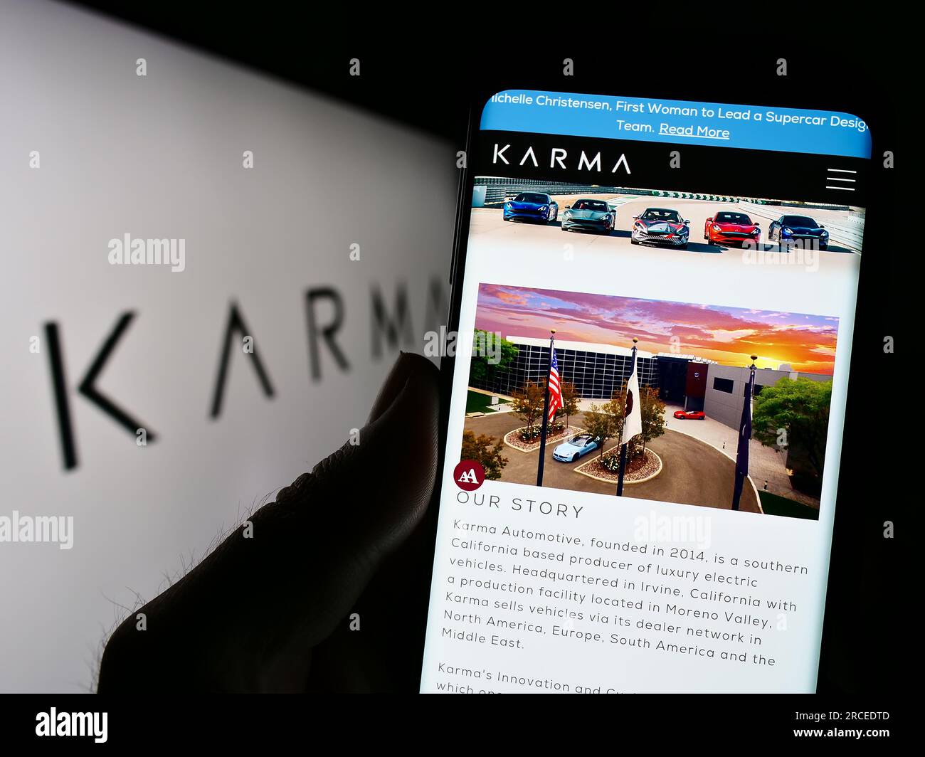Karma automotive logo hi-res stock photography and images - Alamy