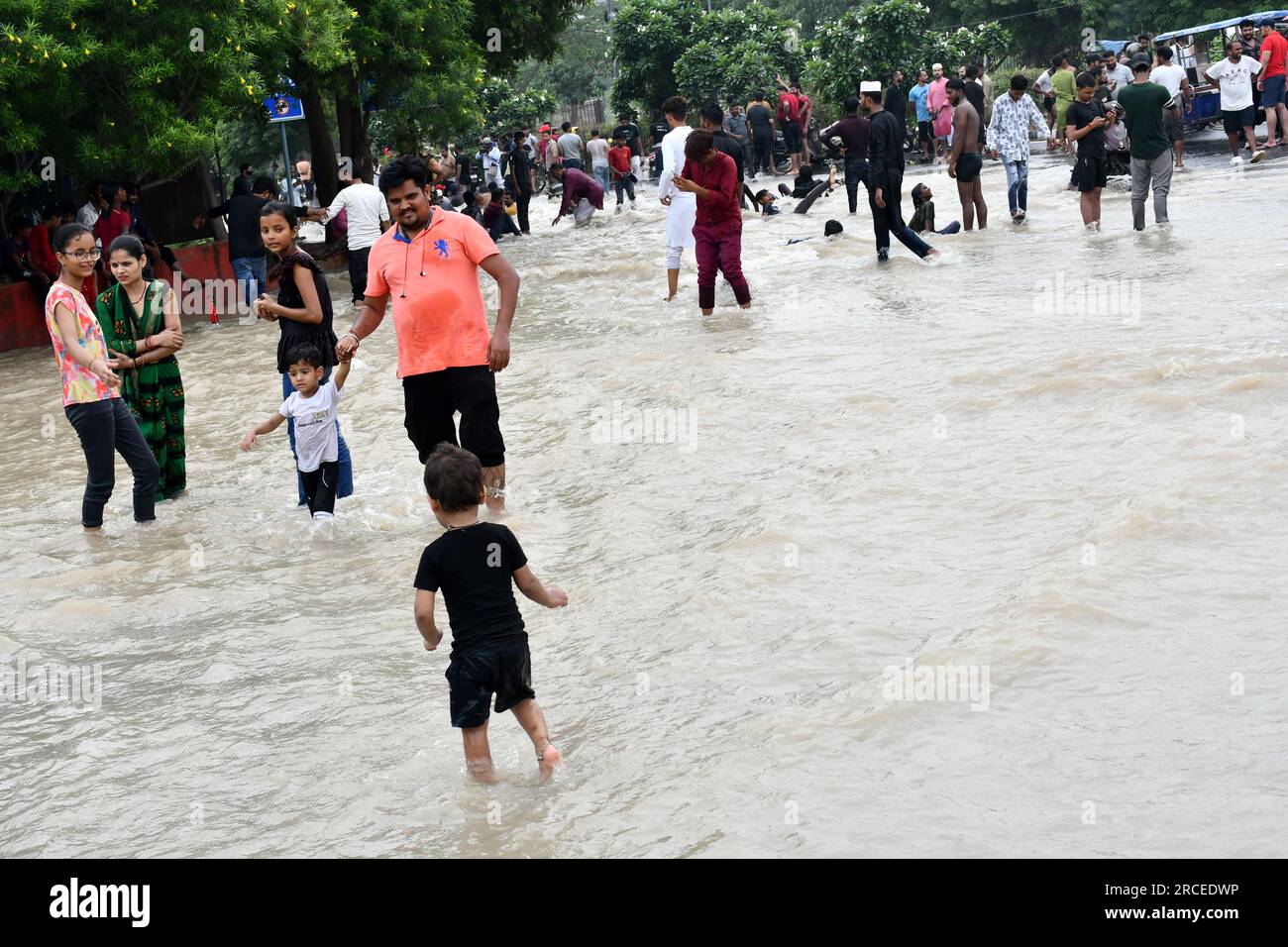 New Delhi, Delhi, India. 14th July, 2023. People enjoying, fun and ...