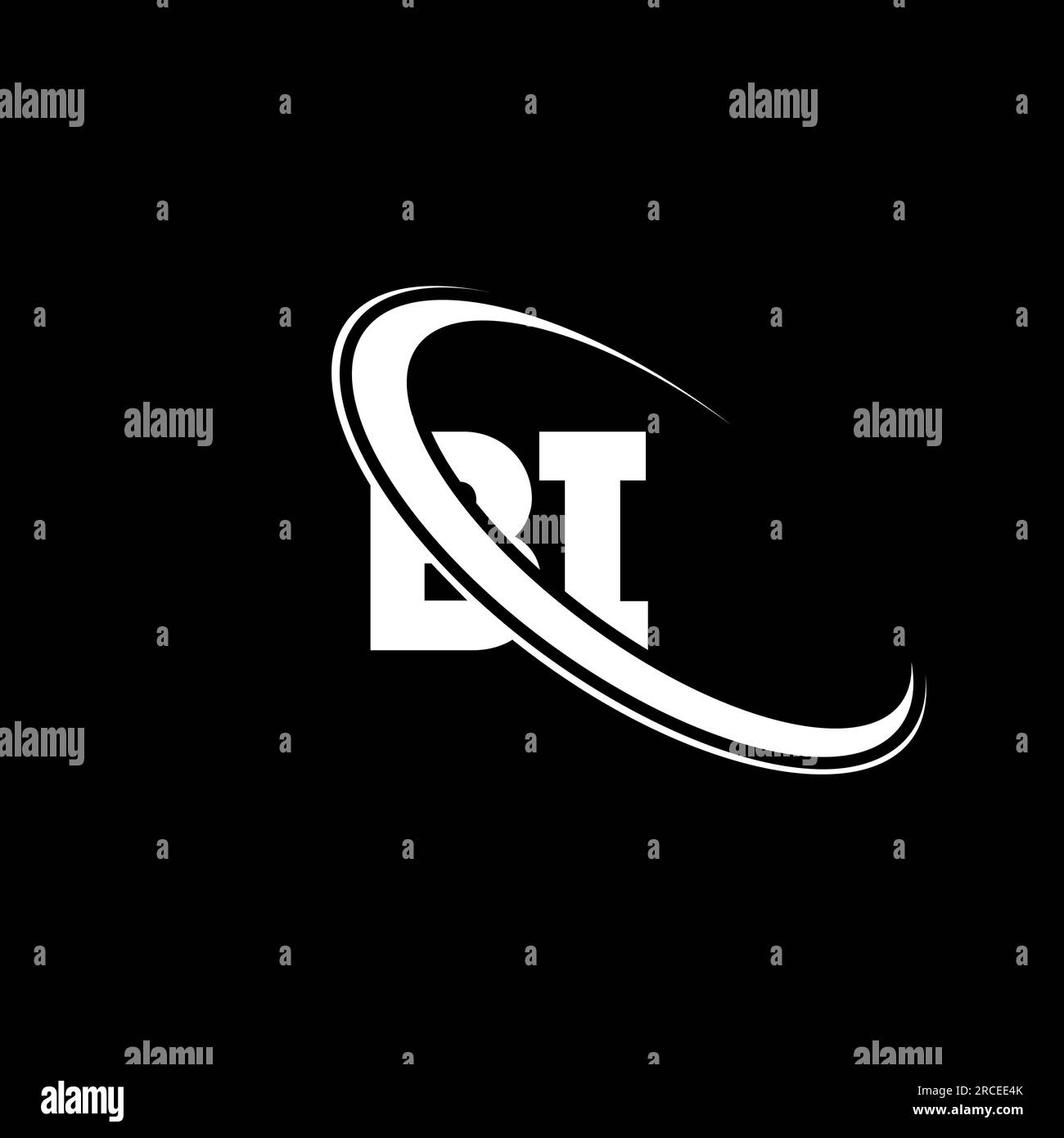 BI logo. B I design. White BI letter. BI/B I letter logo design ...