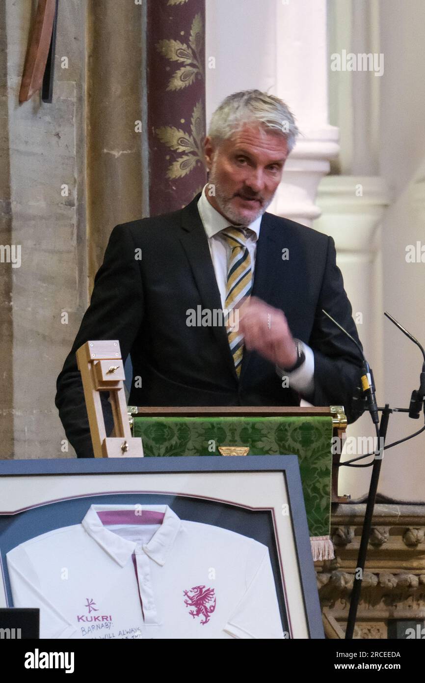 The funeral service for Barnaby Webber at Taunton Minster in Taunton ...