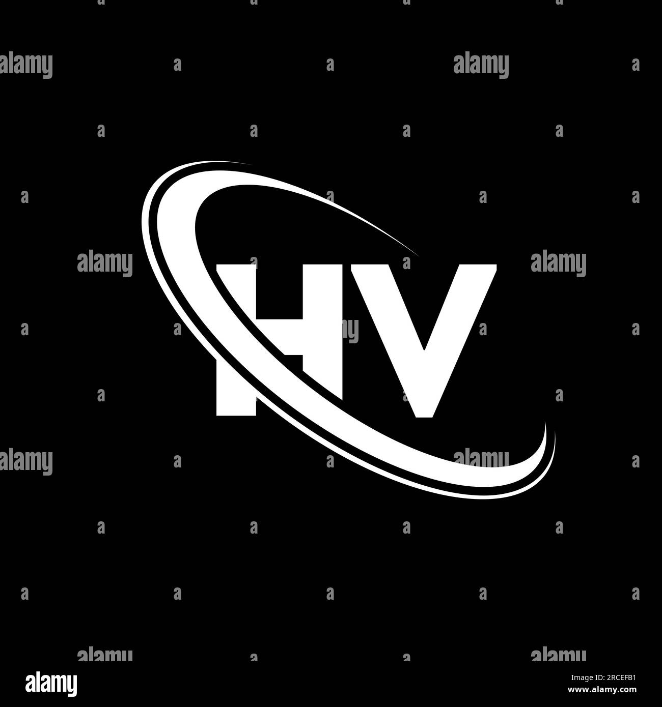 Hv Logo H V Design White Hv Letter Hvh V Letter Logo Design Initial Letter Hv Linked Circle