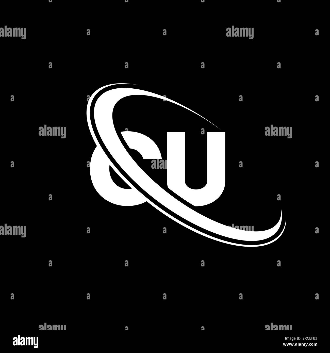 CU logo. C U design. White CU letter. CU/C U letter logo design ...