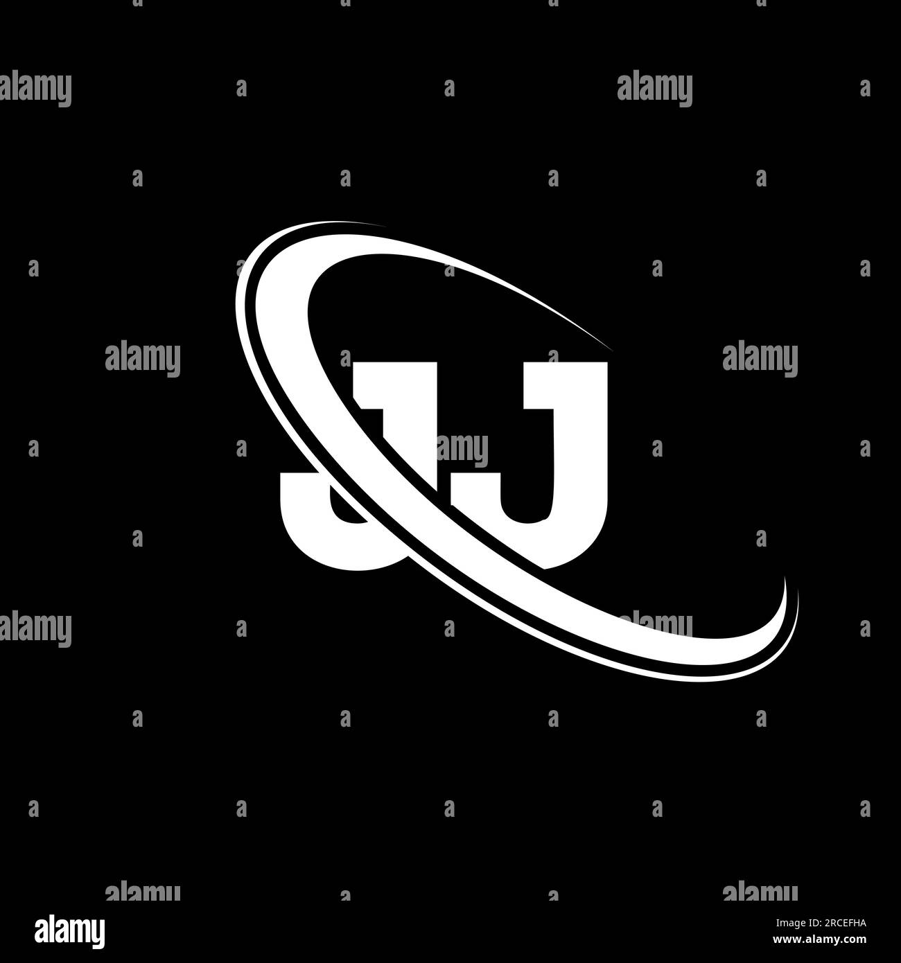 JJ logo. J J design. White JJ letter. JJ/J J letter logo design. Initial letter JJ linked circle ...