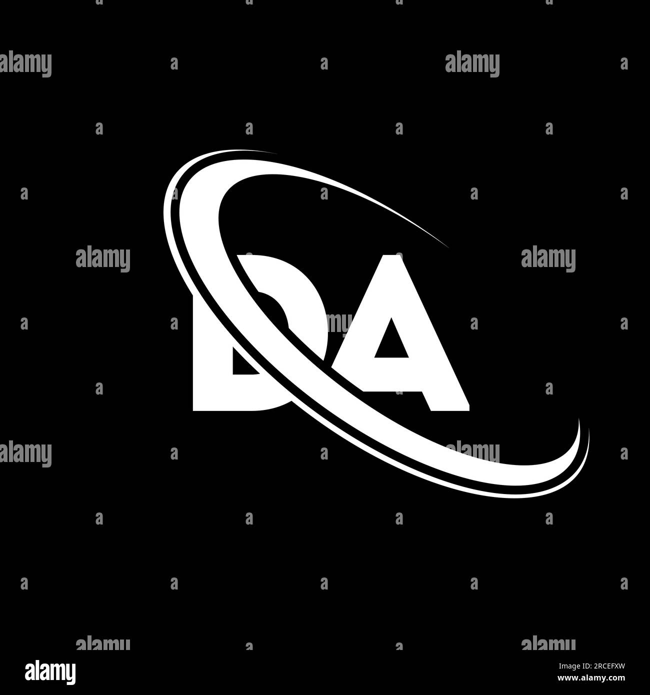 DA logo. D A design. White DA letter. DA/D A letter logo design ...