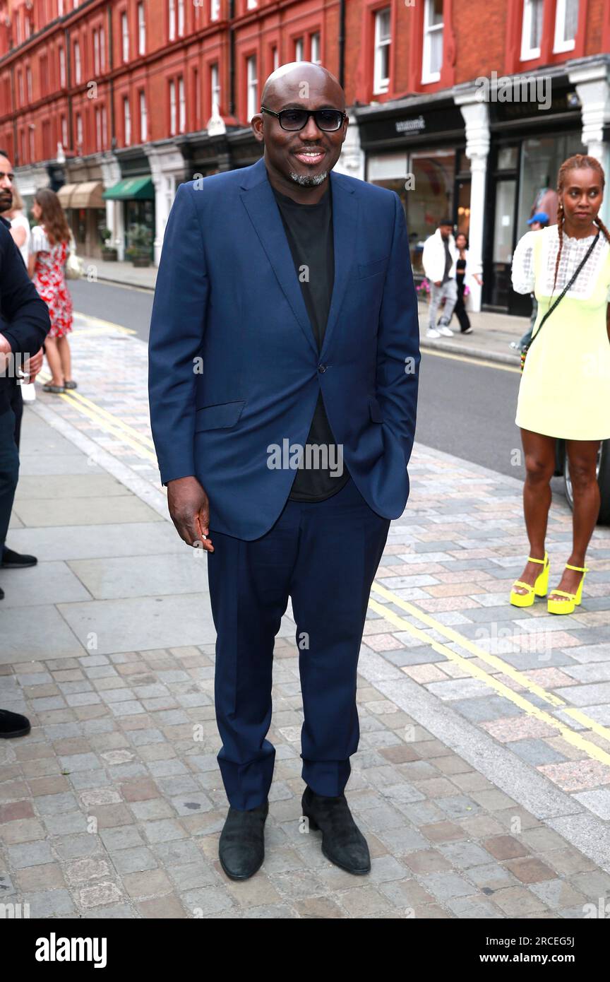Edward Enninful arrives at the British Vogue x self-portrait Summer ...