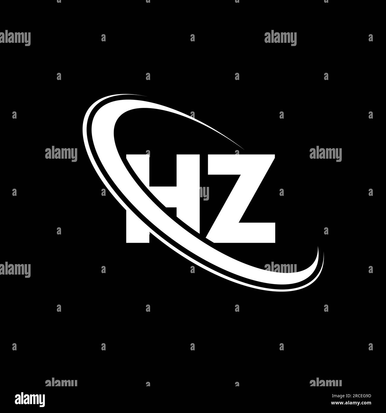 HZ logo. H Z design. White HZ letter. HZ/H Z letter logo design ...