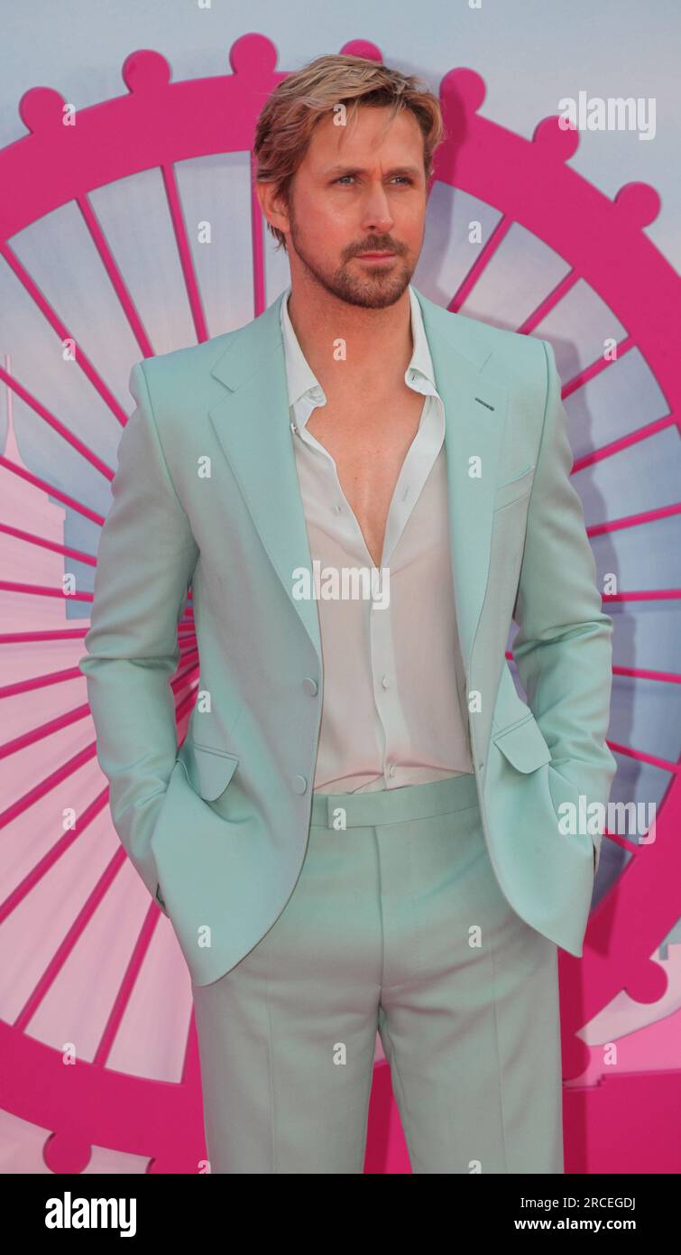 London, UK. Ryan Gosling at the Barbie European Premiere. Cineworld ...