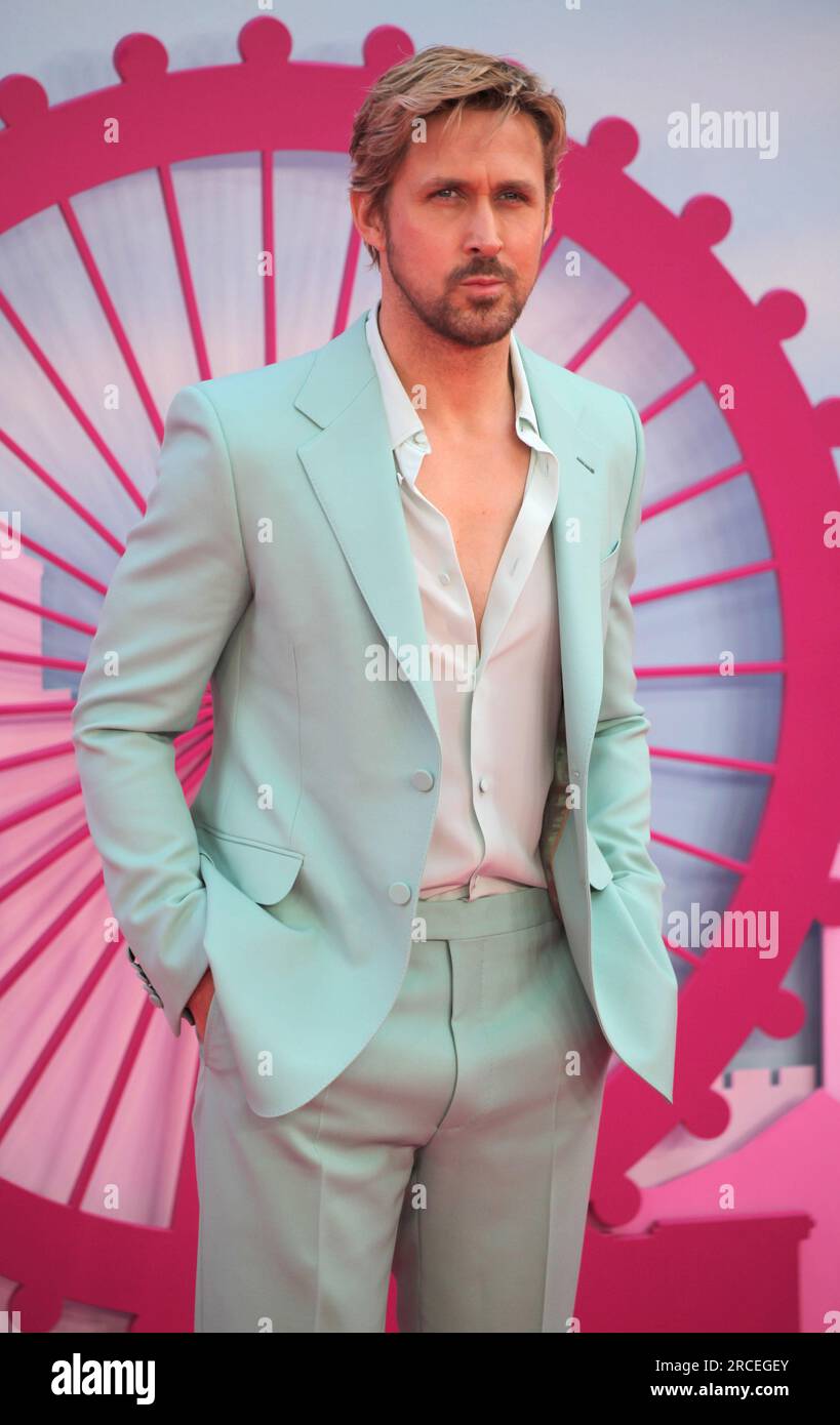 London, UK. Ryan Gosling at the Barbie European Premiere. Cineworld ...