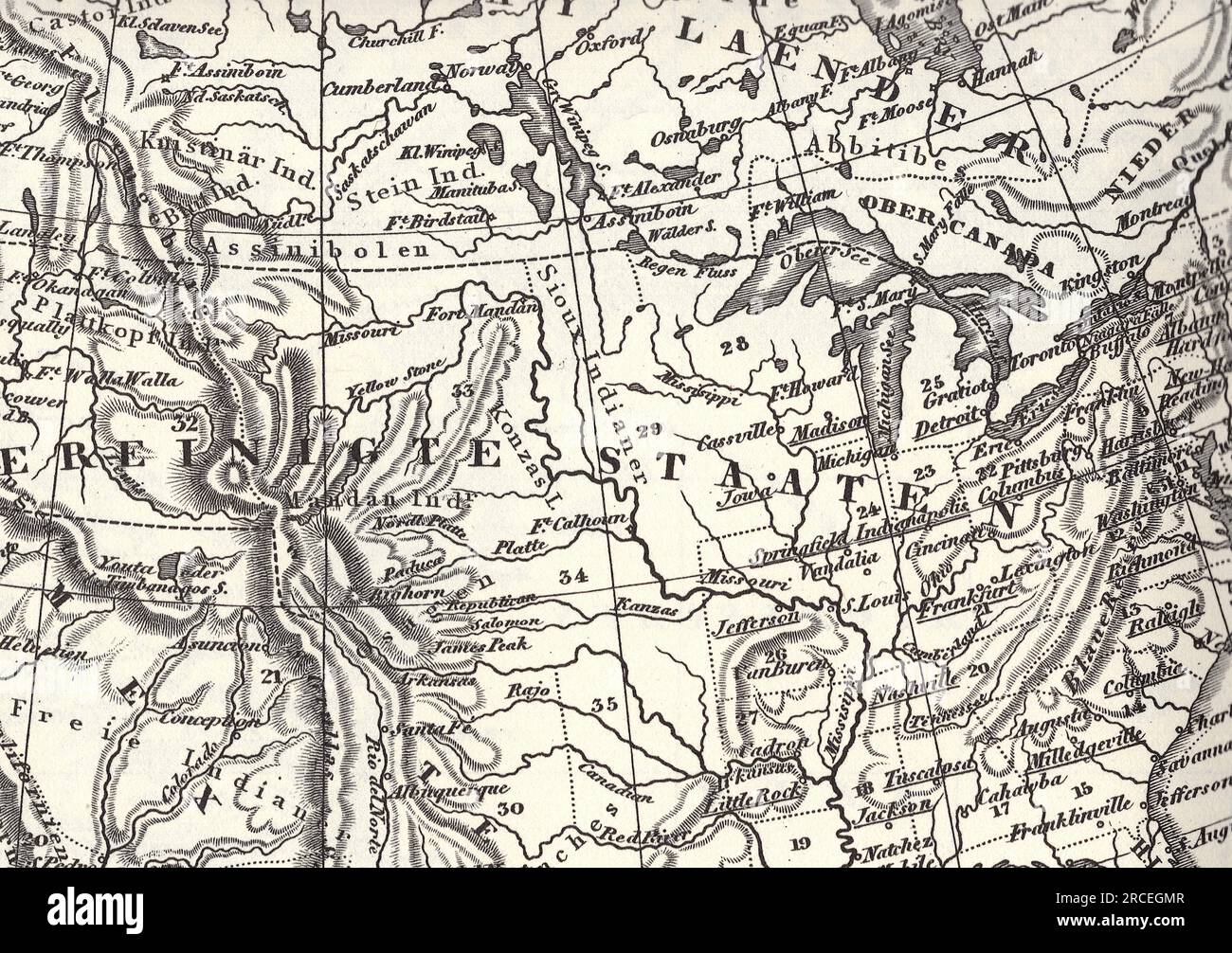 Political map world 19th century hi-res stock photography and images ...