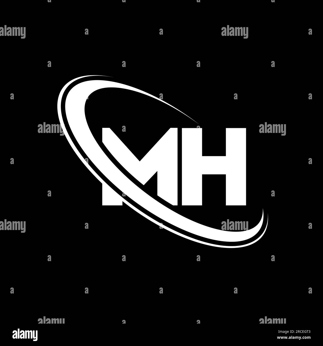 MH logo. M H design. White MH letter. MH/M H letter logo design ...