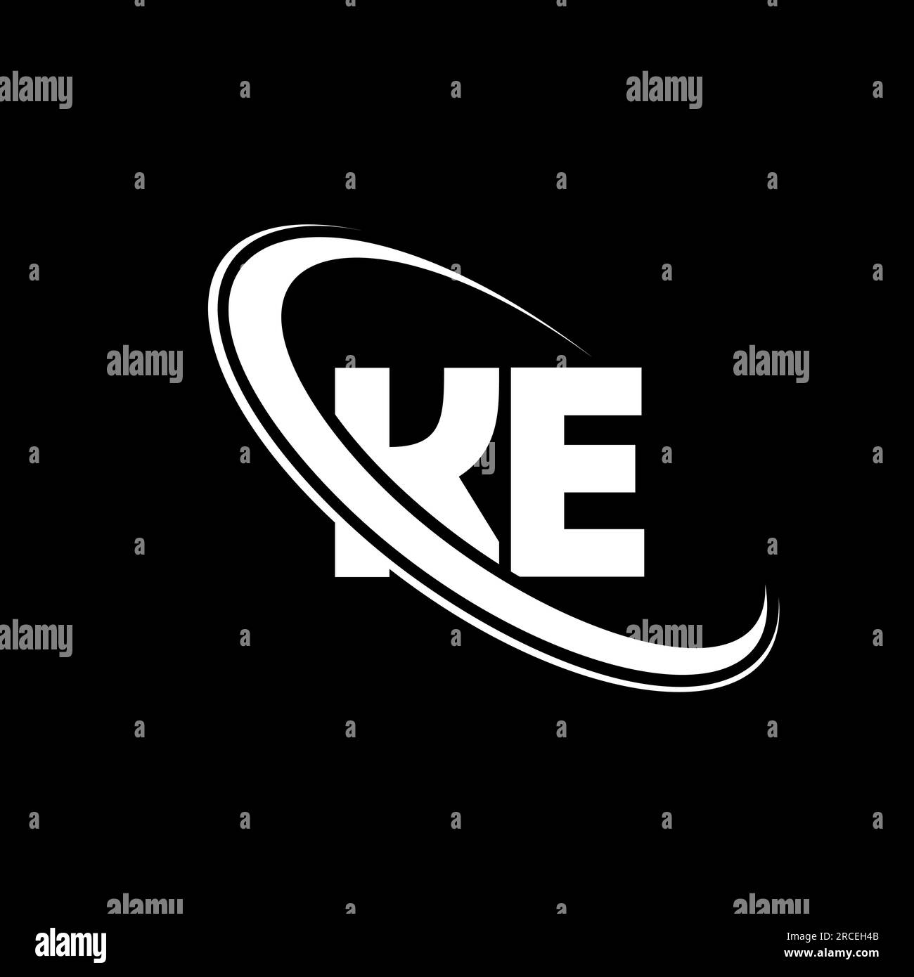 KE logo. K E design. White KE letter. KE/K E letter logo design ...