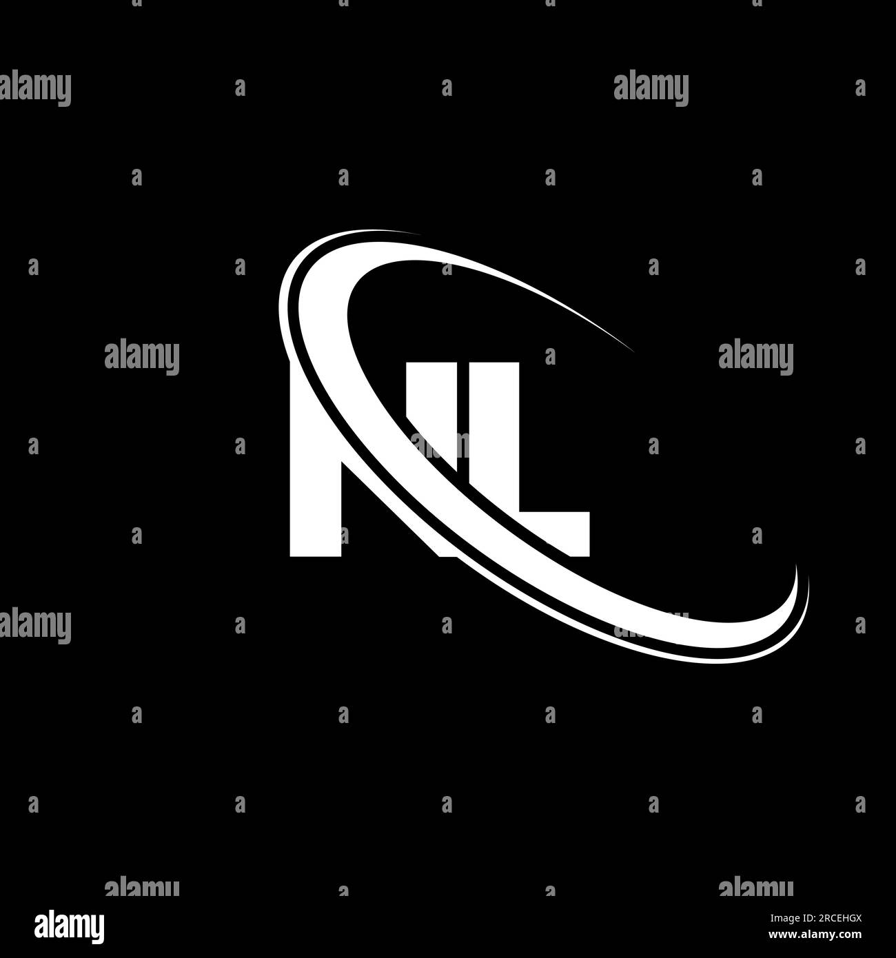 NL logo. N L design. White NL letter. NL/N L letter logo design ...