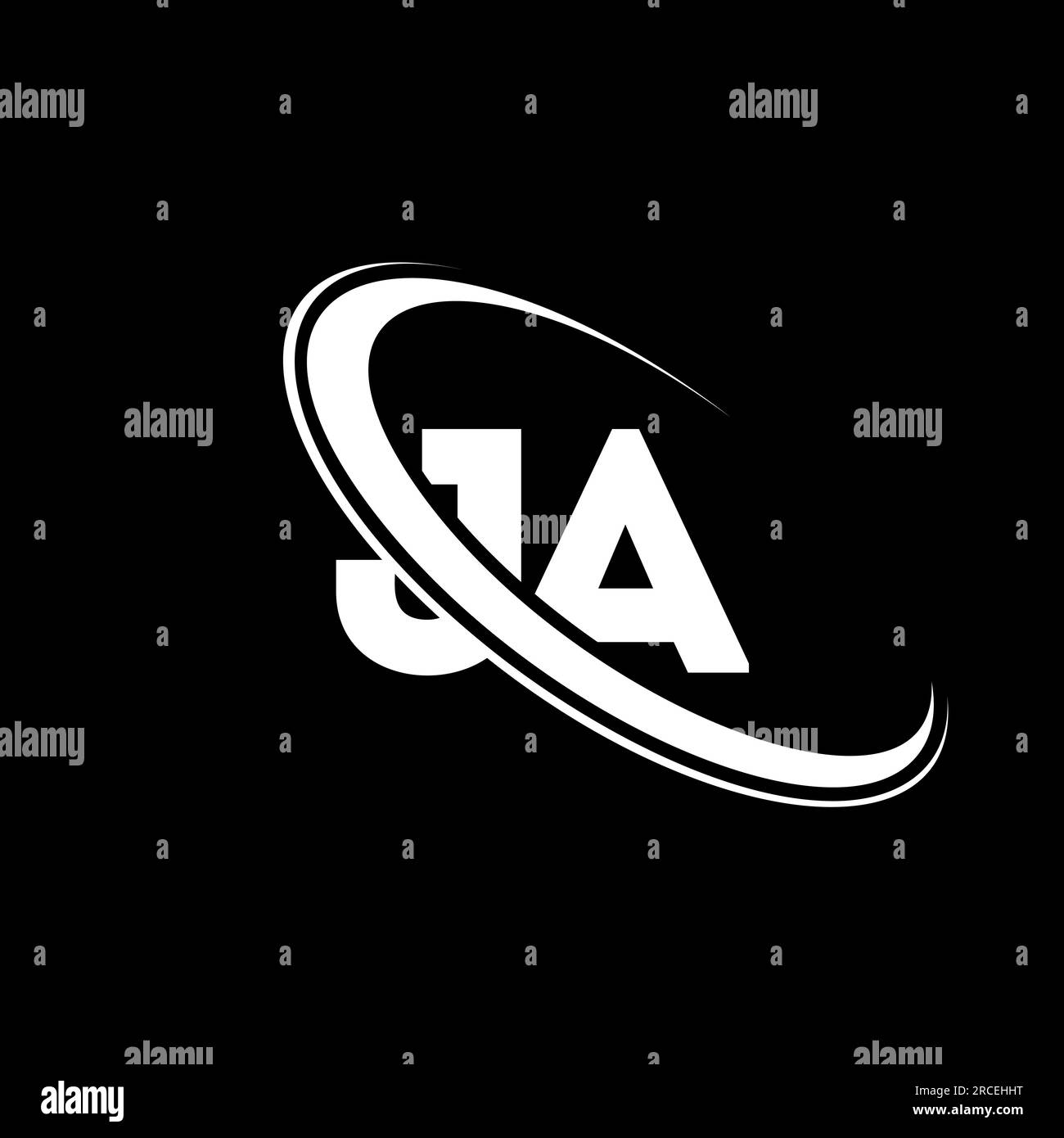 JA logo. J A design. White JA letter. JA/J A letter logo design ...