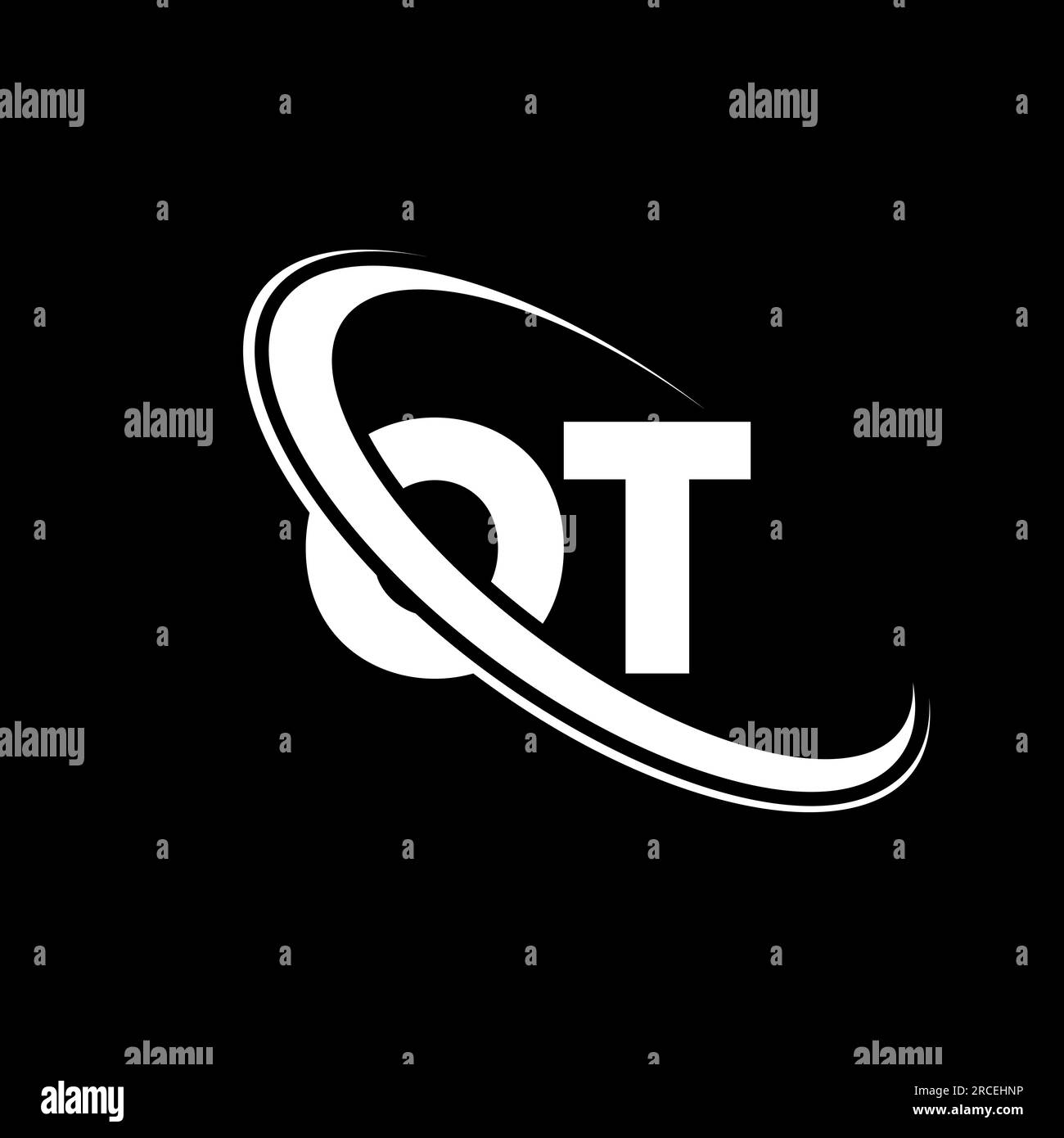 OT logo. O T design. White OT letter. OT/O T letter logo design. Initial letter OT linked circle ...