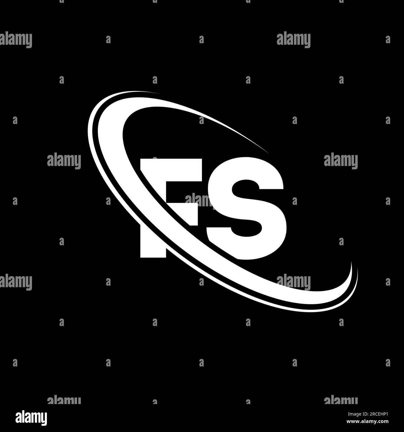 FS logo. F S design. White FS letter. FS/F S letter logo design. Initial letter FS linked circle ...