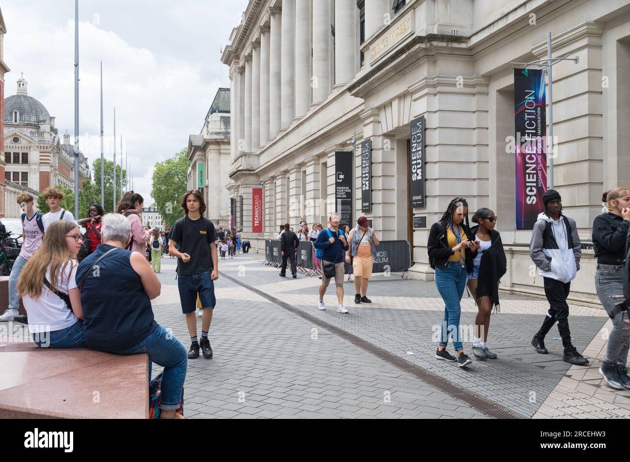 People out and about in Exhibition Road outside the Natural History and ...